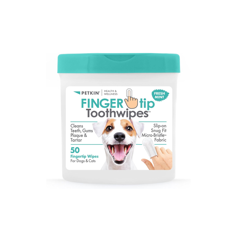 PETKIN FINGERTIP TOOTH WIPES 50pk
